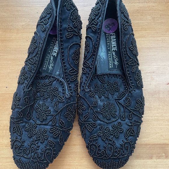 Beverly Feldman | Shoes | Beverly Feldman Frankie And Baby Black Beaded ...